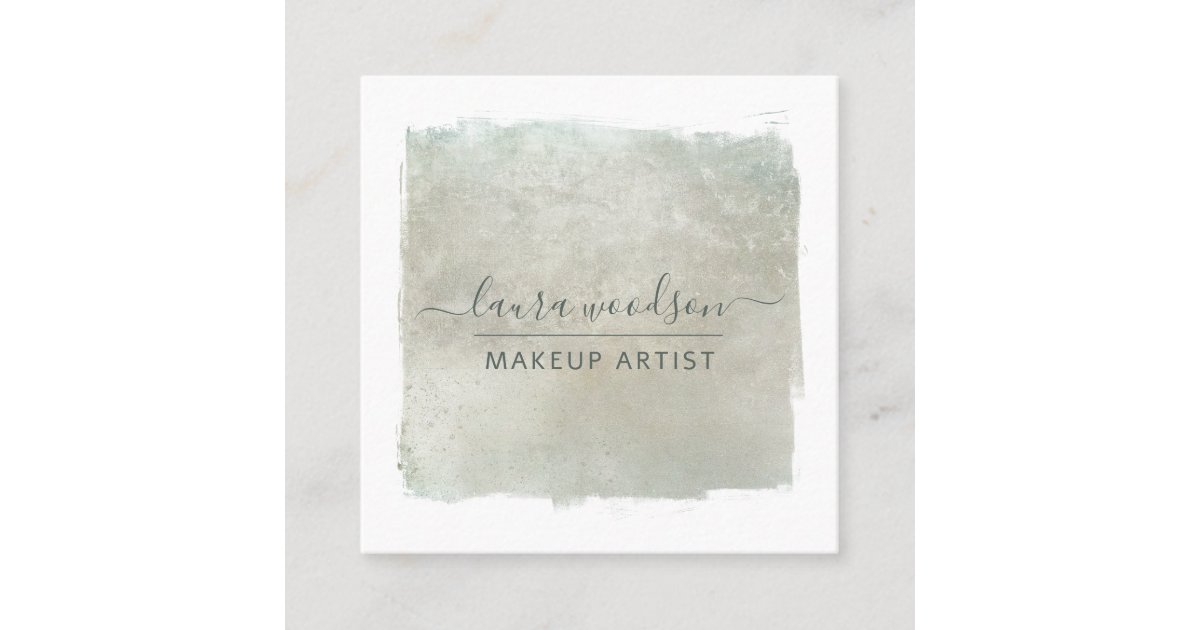 Modern Sage Green Square Business Card | Zazzle