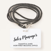 Modern Sales Manager ID Badge | Zazzle
