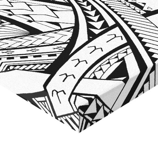 Modern Samoan tattoo art Canvas Print | Zazzle