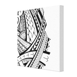 Modern Samoan tattoo art Canvas Print | Zazzle