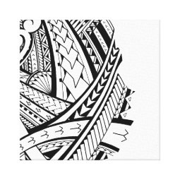 Modern Samoan tattoo art Canvas Print | Zazzle