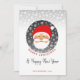 Modern Santa Claus Red Christmas Holiday Card | Zazzle