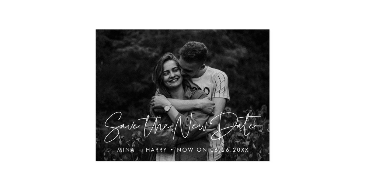 Modern Save the New date photo Postcard | Zazzle.com