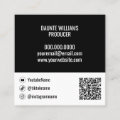 Modern Scannable Qr Code Social Media Icon Square Business Card | Zazzle