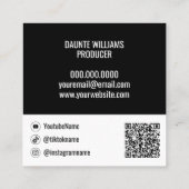 Modern Scannable Qr Code Social Media Icon Square Business Card | Zazzle