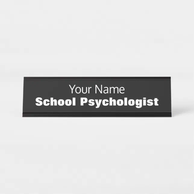 Modern School Psychologist's Desk Name Plate | Zazzle