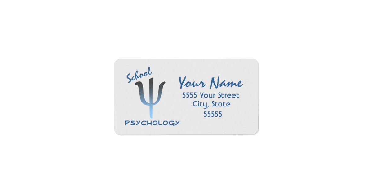 Modern School Psychology Address Labels | Zazzle