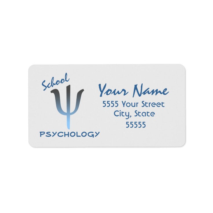 Modern School Psychology Address Labels | Zazzle