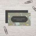 Modern School Supplies Pattern Business Card | Zazzle