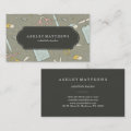 Modern School Supplies Pattern Business Card | Zazzle
