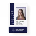 Modern School University Student ID Badge | Zazzle
