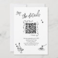 Modern Scribble Doodle QR Code Wedding Invitation | Zazzle