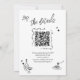 Modern Scribble Doodle QR Code Wedding Invitation | Zazzle