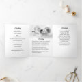 Modern Script 8-Photo Funeral/Memorial Tri-Fold Program | Zazzle
