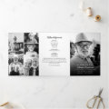 Modern Script 8-Photo Funeral/Memorial Tri-Fold Program | Zazzle