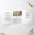 Modern Script 8-Photo Trifold Funeral Program | Zazzle