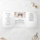 Modern Script 8-Photo Trifold Funeral Program | Zazzle