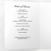 Modern Script 8-Photo Trifold Funeral Program | Zazzle