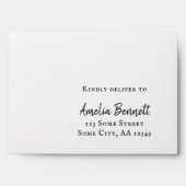 Modern Script A7 Return Address Wedding Envelope | Zazzle