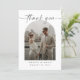 Modern Script Arch Photo Wedding Thank You Card | Zazzle