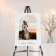 Modern Script Arched Frame Photo Wedding Welcome F Foam Board | Zazzle