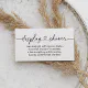 Modern Script Baby Shower Display Shower Enclosure Card | Zazzle