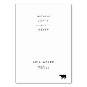 Modern Script Beef Menu Option Wedding Place Cards | Zazzle