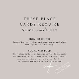 Modern Script Beef Menu Option Wedding Place Cards | Zazzle