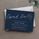 Modern Script Blue Silver Graduation Party Foil Invitation | Zazzle
