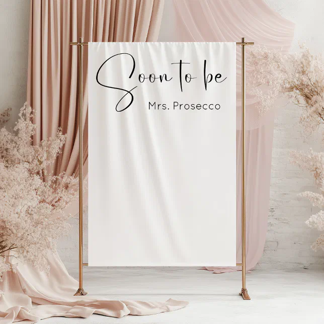 Modern Script Bridal Shower Backdrop | Zazzle