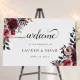 Modern Script Burgundy Wedding Welcome Sign | Zazzle