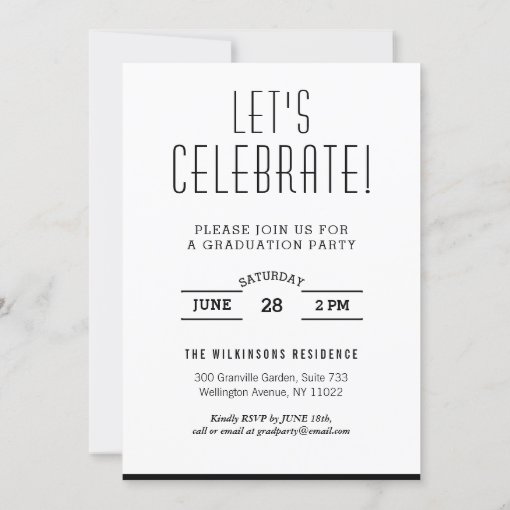 Modern Script Chic Guy Photo Trendy Graduation Invitation | Zazzle