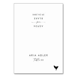Modern Script Chicken Menu Option Place Cards | Zazzle