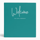 Modern Script Custom Color Minimalist Welcome 3 Ring Binder | Zazzle