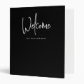 Modern Script Custom Color Minimalist Welcome 3 Ring Binder | Zazzle