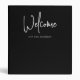 Modern Script Custom Color Minimalist Welcome 3 Ring Binder | Zazzle