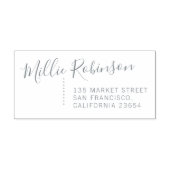 Modern Script | Custom Name & Return Address Self-inking Stamp | Zazzle