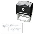 Modern Script | Custom Name & Return Address Self-inking Stamp | Zazzle