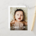 Modern Script Custom Newborn Photo Baby Shower Postcard | Zazzle