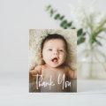 Modern Script Custom Newborn Photo Baby Shower Postcard | Zazzle