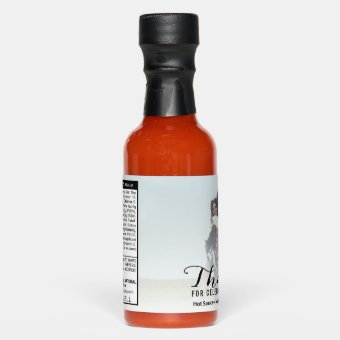 Modern Script | Custom Photo Wedding Thank You Hot Sauces | Zazzle