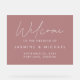 Modern Script Dusty Rose Wedding Welcome Acrylic Sign | Zazzle