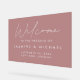 Modern Script Dusty Rose Wedding Welcome Acrylic Sign | Zazzle