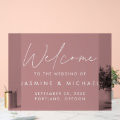 Modern Script Dusty Rose Wedding Welcome Acrylic Sign | Zazzle