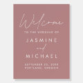 Modern Script Dusty Rose Wedding Welcome Sign | Zazzle