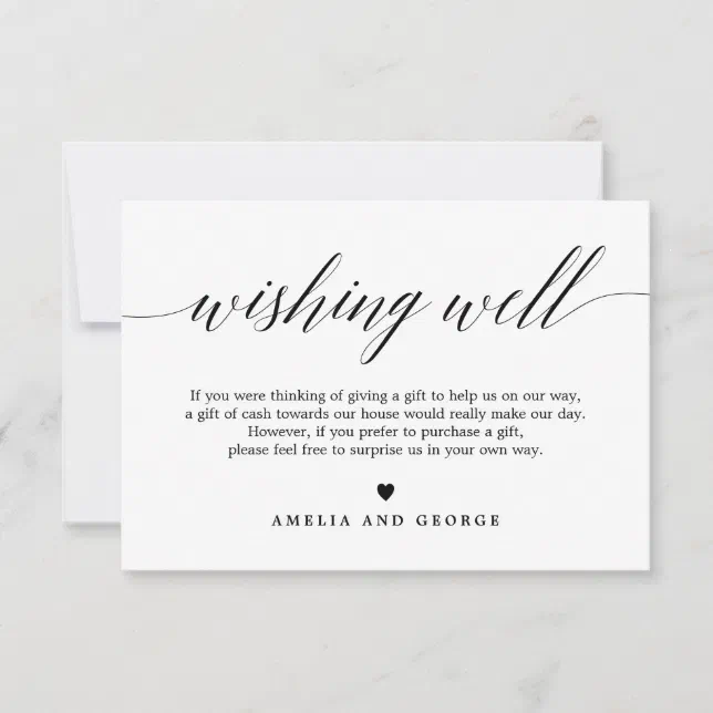 Modern Script EDITABLE COLOR Wish Card MSC | Zazzle