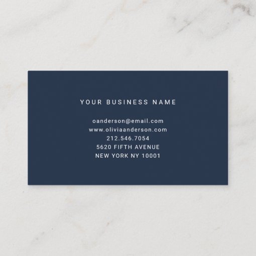Modern Script | Elegant and Simple Navy Blue Loyalty Card | Zazzle