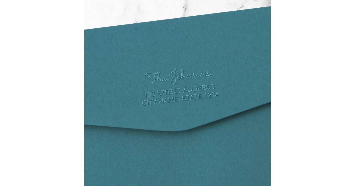Modern Script Family Address Embosser | Zazzle