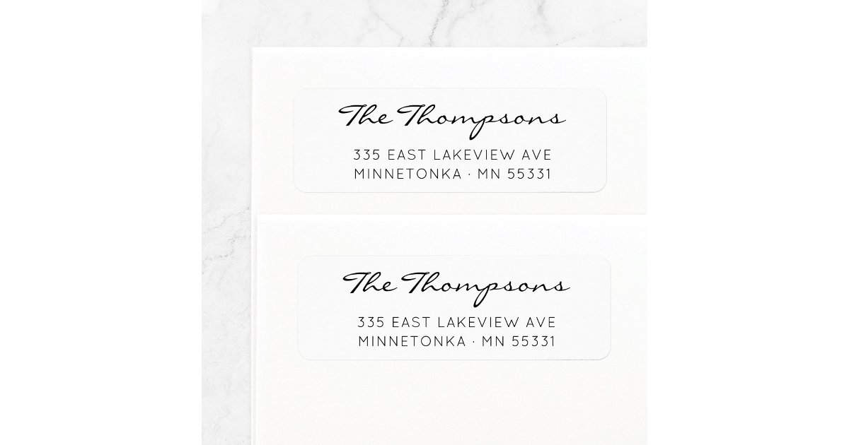 Modern Script Family Name 09. Return Address Label | Zazzle