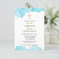 Modern script first holy communion invitation | Zazzle